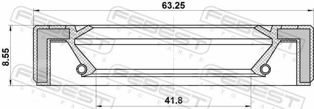 Сальник привода АКПП LH Febest 95GAY43630909C, левый купить в Барнауле ...