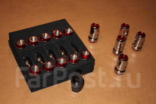 Гайки колесные RAYS VOLK Racing Formula Nut Set, шаг 1,25, красные ...
