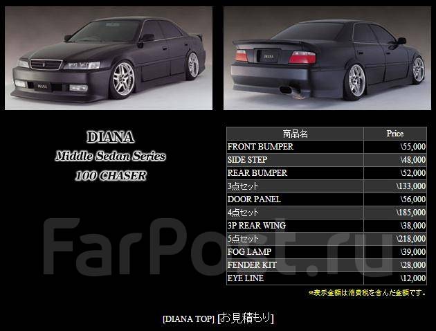 Шикарный обвес Diana на Toyota Chaser JZX100 (Полный кит! Оригинал ...