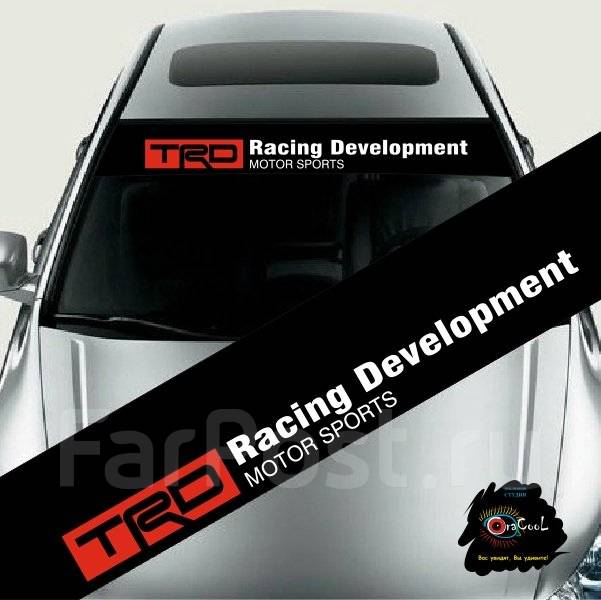 Наклейка на козырек лобового стекла с символикой TRD №4 купить во ...