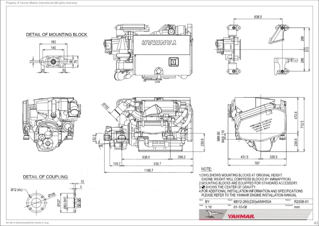 Продажа новых двс Yanmar 6BY3-220 и сервис от официального дилера ...
