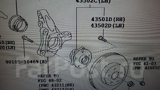 Ступица, подшипник. Toyota Prius 20. 43510-47010 в Москве