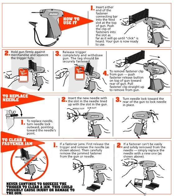 Игольчатый пистолет-маркировщик, пистолет для ценников одежды, новый, в ...