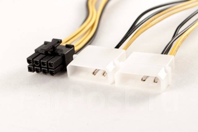 Переходник вилка 8-pin для процессора CPU - вилка Molex 8981 4-pin IDE ...
