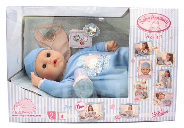 Бэби Аннабель Кукла с мимикой, 46 см Zapf Creation Baby Annabell 794-0 ...