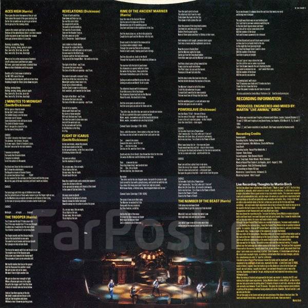 Винил. Iron Maiden – Live After Death (2LP, Album, Gatefold) 1985 UK ...
