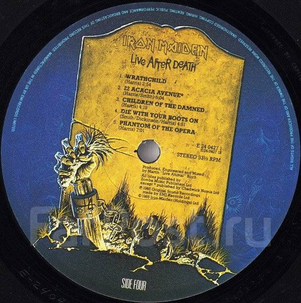 Винил. Iron Maiden – Live After Death (2LP, Album, Gatefold) 1985 UK ...