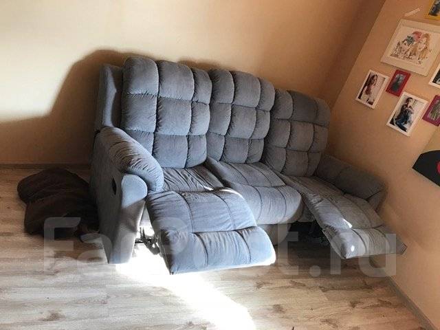Очень удобный мягкий диван реклайнер, б/у, в наличии. Цена: 25 000₽ во ...