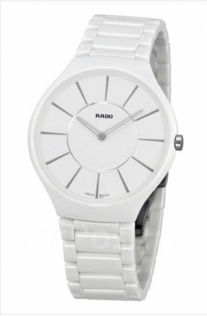 Часы женские Rado thinline керамика кварцевые. Белые, для женщин, новый ...