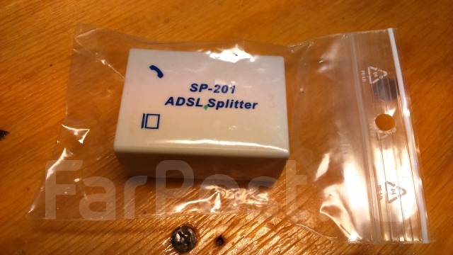 ADSL Splitter SP-201/202, состояние нового (сплиттер), б/у, в наличии. Цена: 50₽ во Владивостоке