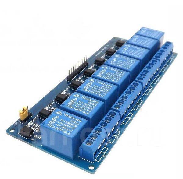 8 ми канальный релейный модуль 10А 5В для Arduino Itslab новый в