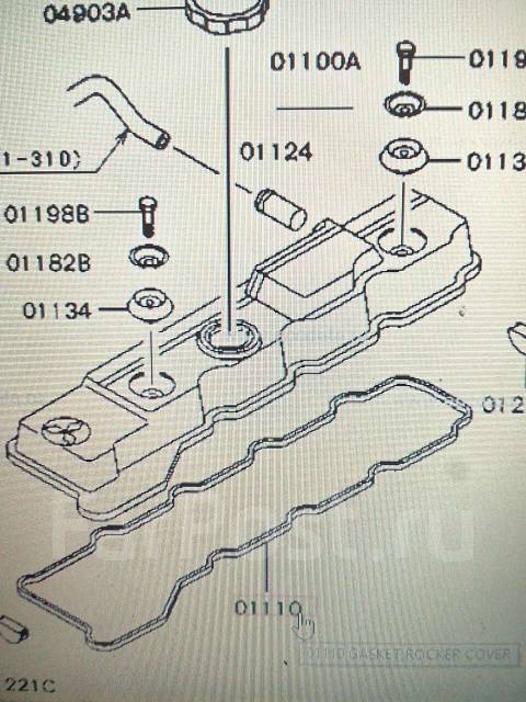 1122 ME200403 оригинал прокладка клапанной крышки I купить во ...