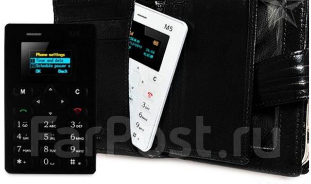 Телефон размером с визитку! Card Phone AIEK M5, черный, новый, в ...