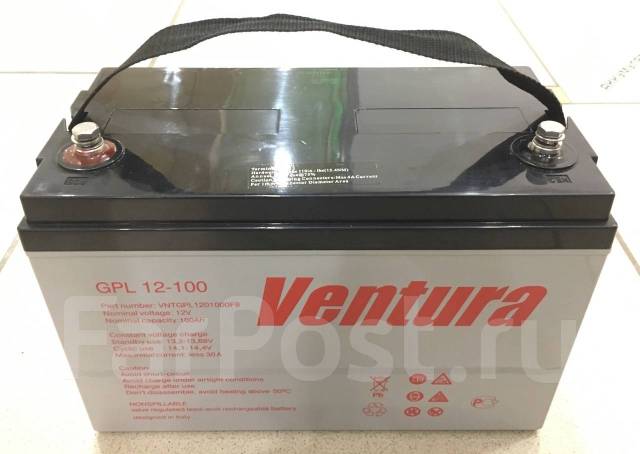 Гелевый аккумулятор Ventura GPL 12-100 100Ач 12В (AGM), новый, под ...