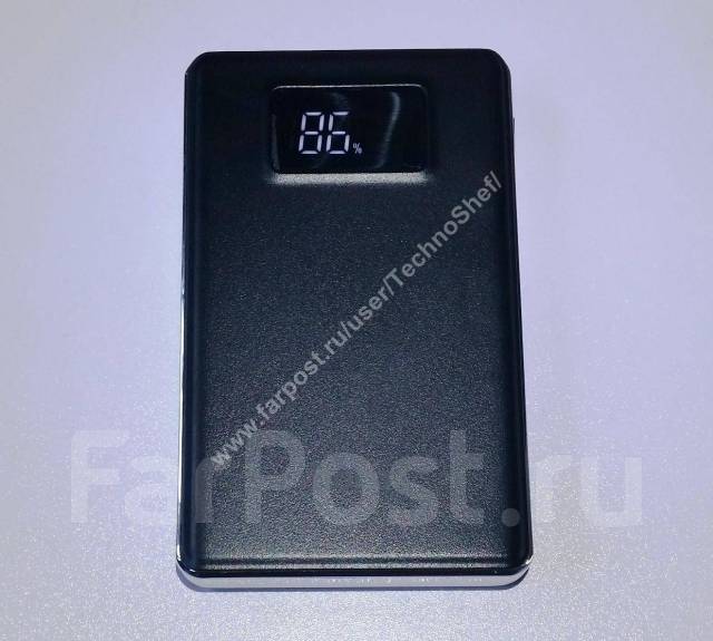 Классный портативный походный аккумулятор Power Bank 10000 mah, черный ...