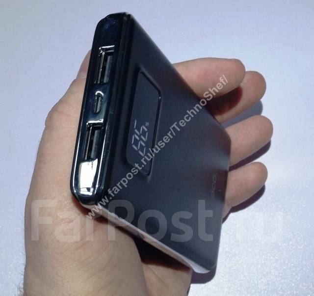 Классный портативный походный аккумулятор Power Bank 10000 mah, черный ...