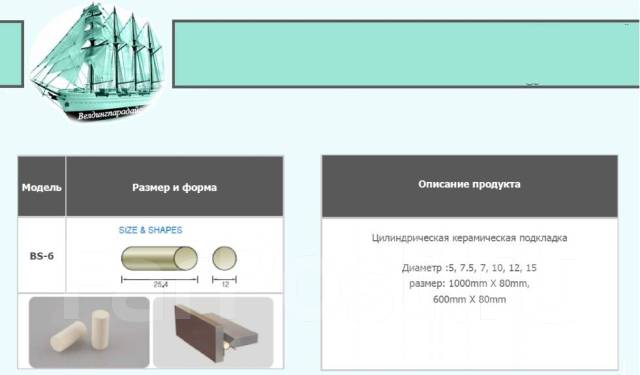 Цилиндрическая Керамическая подкладка разных диаметров, новый, в ...