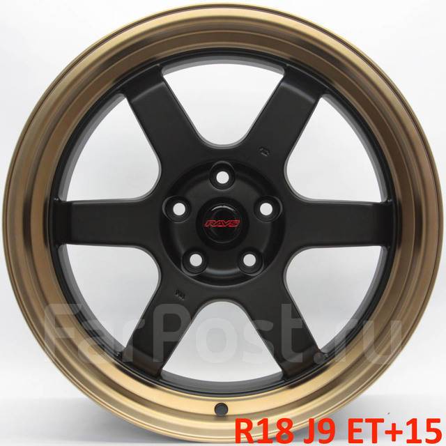 Пара новых! RAYS Volk Racing TE37V R18 J9 ET+15 5*114.3 [0712] - Диски ...