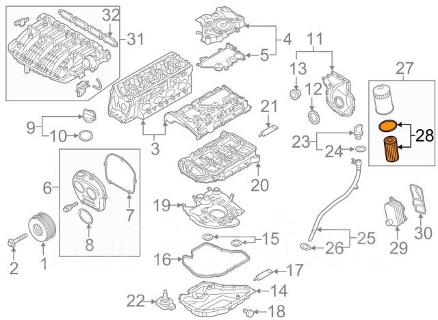 Фильтр масляный AUDI, Volkswagen, Porsche, Skoda Original в наличии ...