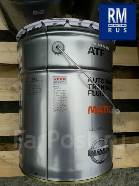 Жидкость трансмиссионная Nissan ATF Matic J 20л KLE2300002, минеральное ...