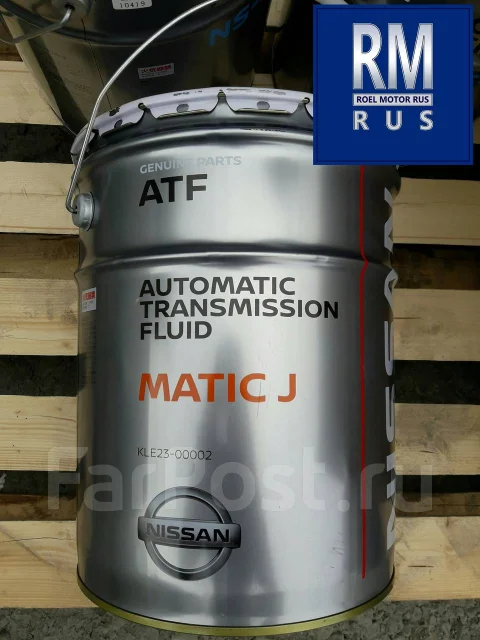 Жидкость трансмиссионная Nissan ATF Matic J 20л KLE2300002, минеральное ...
