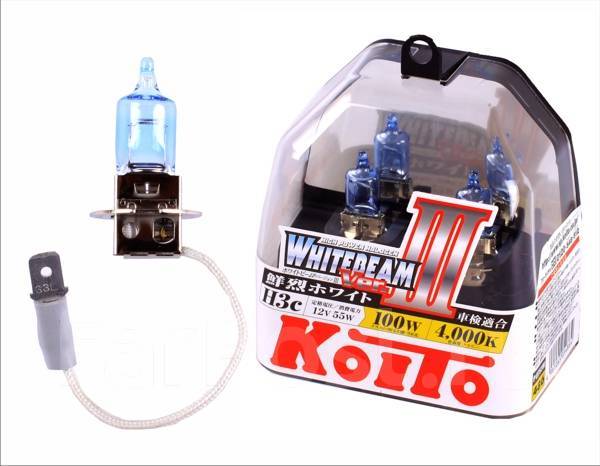 Галогенная лампа H3 Koito Whitebeam, комплект 2 шт. Япония купить во ...