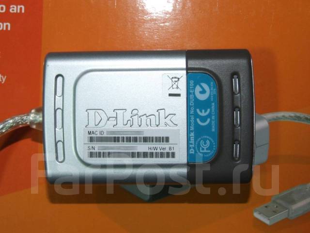 Ethernet-адаптер D-link DUB-E100 USB->RJ45, б/у, в наличии. Цена: 600 ...