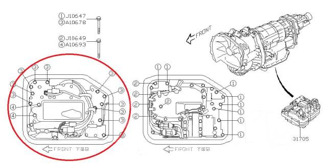 Фильтр АКПП Subaru Legacy B14 (BM9) 5ATF 31000AH640 купить в Ростове-на ...