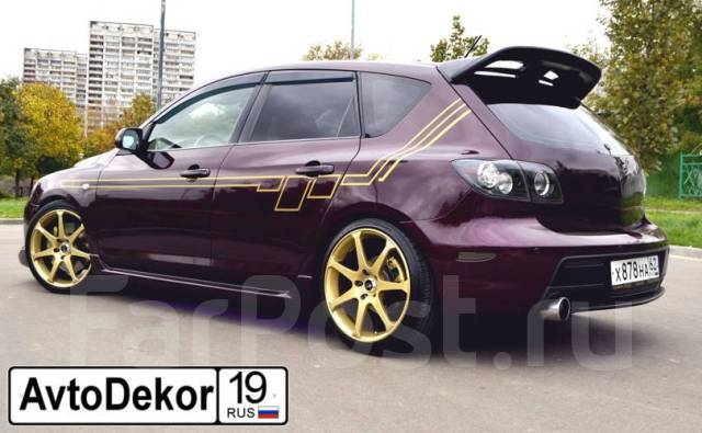 Пластиковые накладки на пороги Mazda 3 (Мазда 3) bk 2004-2009г купить в ...