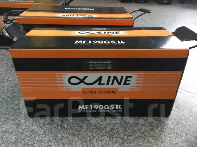 Аккумулятор Alphaline SD 190G51R, 190 а/ч, 1100А, боковые клеммы ...