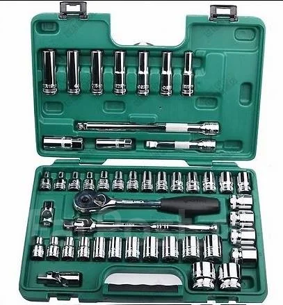 Набор головок SATA 09006 1/2"DR дюйм 3/8"-1", метрика 8-32мм. 46пр ...