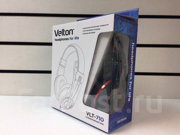 Наушники Velton Velton Наушники VLT-710 с микрофоном - Наушники во ...