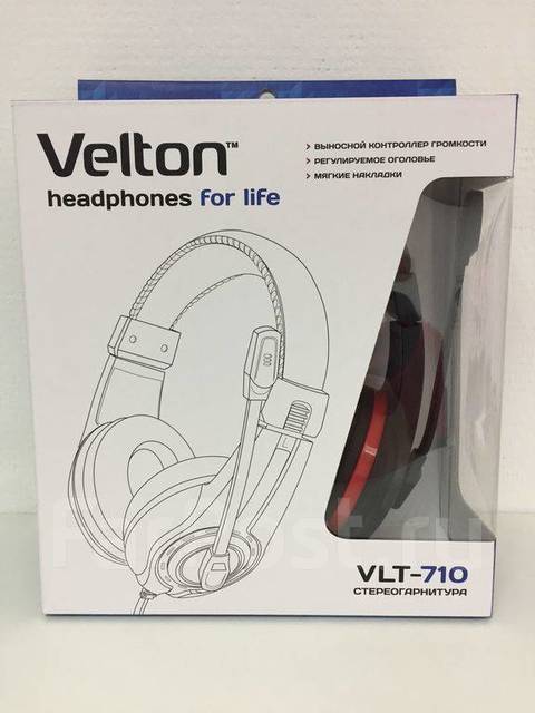 Наушники Velton Velton Наушники VLT-710 с микрофоном - Наушники во ...
