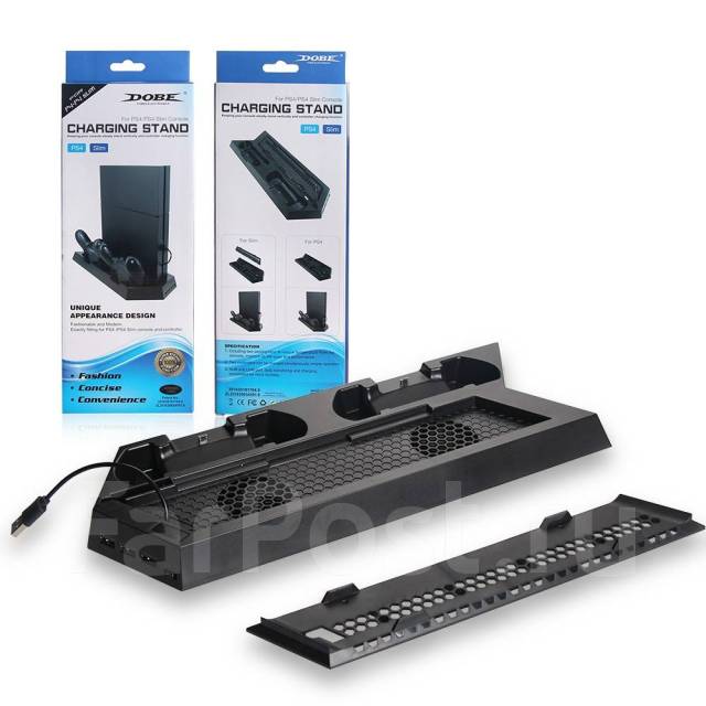 Подставка с зарядкой и охлаждением Dobe Playstation 4 Slim Pro Fat ...