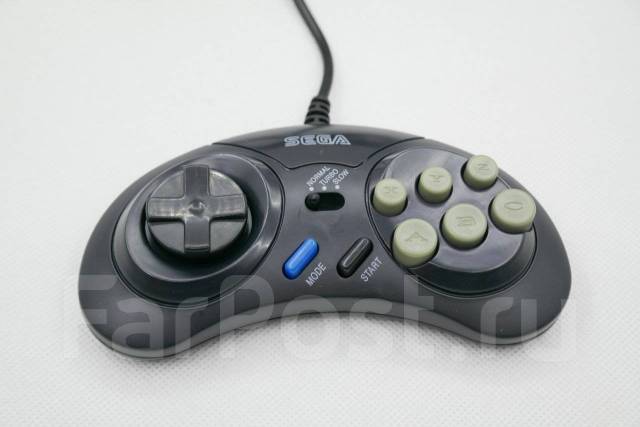 Турбо джойстик Sega Mega Drive 2 шестикнопочный 9 pin Turbo новый, в ...