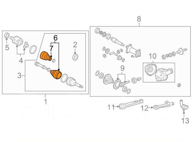 Пыльники переднего привода Toyota, Lexus OEM Original Japan в наличии ...