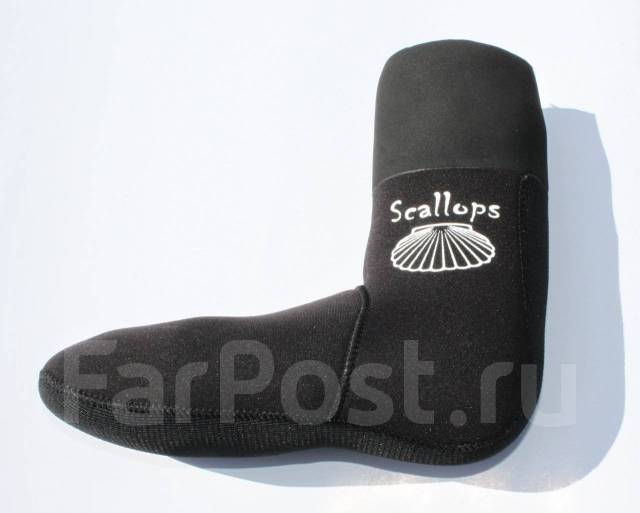 Носки неопреновые 5мм Scallops 45/46, новый, в наличии. Цена: 1 200₽ во ...