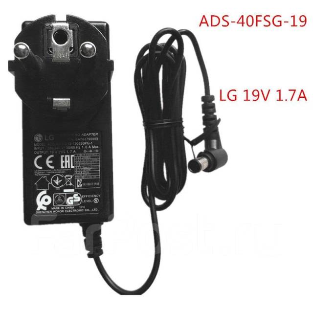 Блок питания для монитора LG и других устройств ADS-40FSG-19 19V, 1.7A ...