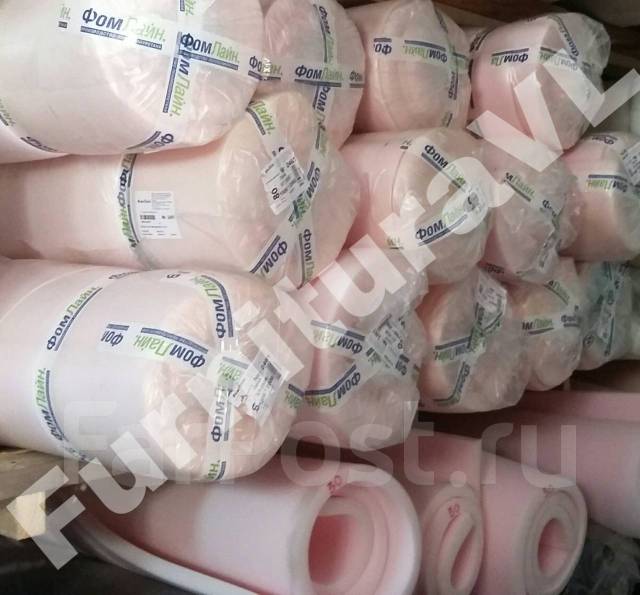 Поролон мебельный (паралон), новый, в наличии. Цена: 150₽ во Владивостоке