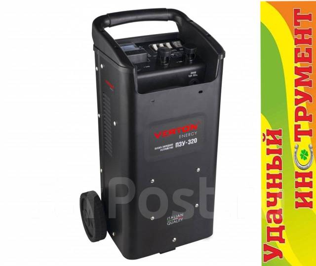 Пуско-зарядное устройство Verton Energy ПЗУ-320,12/24 V, АКБ 30-500А/ч ...
