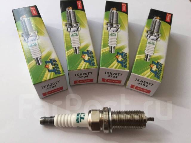 Комплект иридиевых свечей зажигания IKH20TT Denso Iridium TT 4 штуки ...