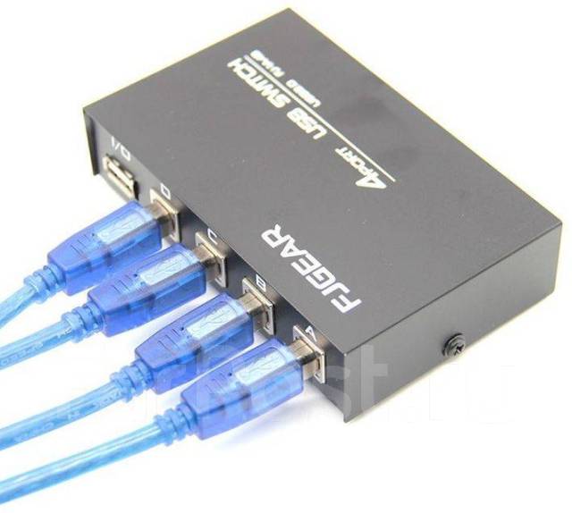 USB Switcher разветвитель подключения принтера на 4 компьютера, новый ...