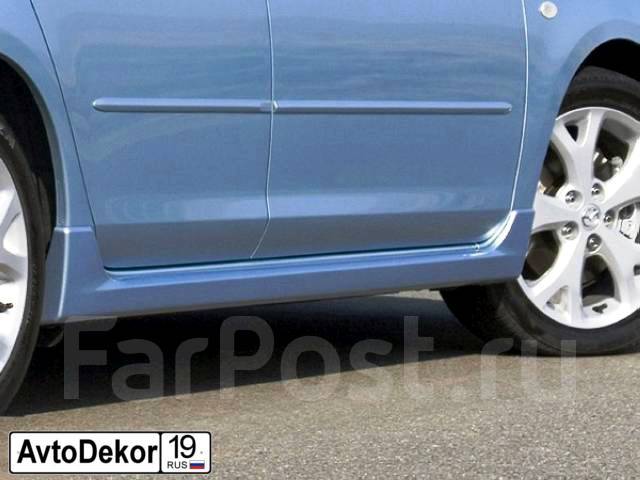 Пластиковые накладки на пороги Mazda 3 (Мазда 3) bk 2004-2009г купить в ...