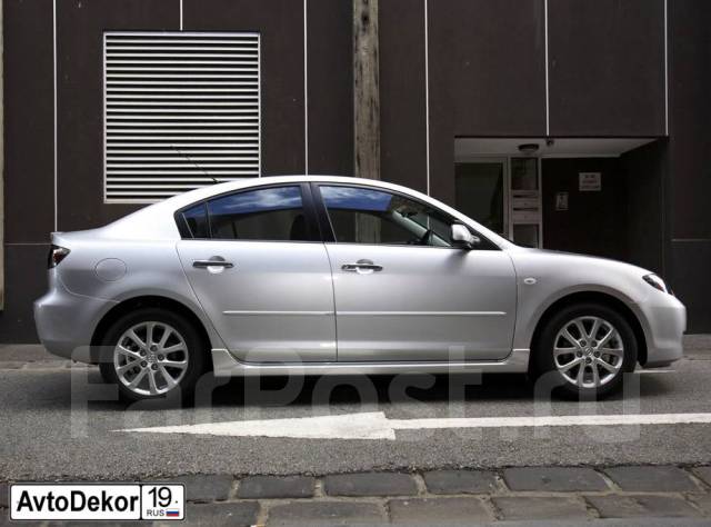 Пластиковые накладки на пороги Mazda 3 (Мазда 3) bk 2004-2009г купить в ...