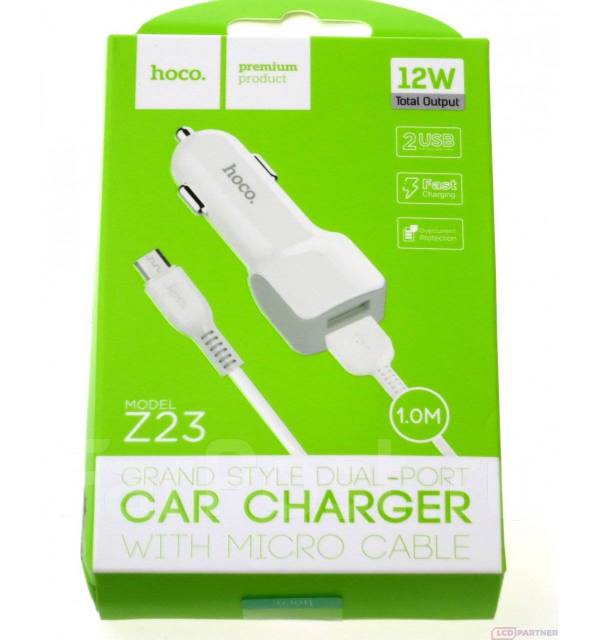 Автомобильное зарядное устройство Hoco Z23 micro USB - Аксессуары во ...