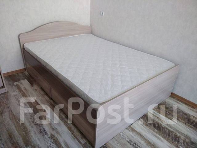 Кровать полутороспальная с ящиками(венге/дуб беленый)1200*2000 (Новая ...