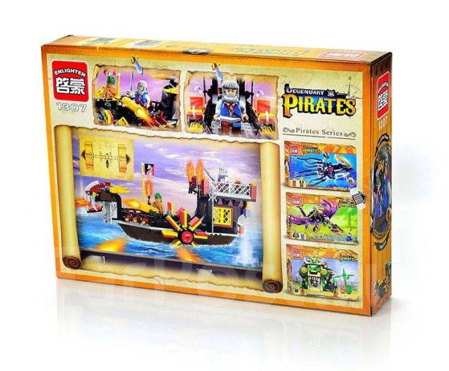 Конструктор Enlighten Brick серия Пираты "Лодка-дракон" 345 д. лего ан ...