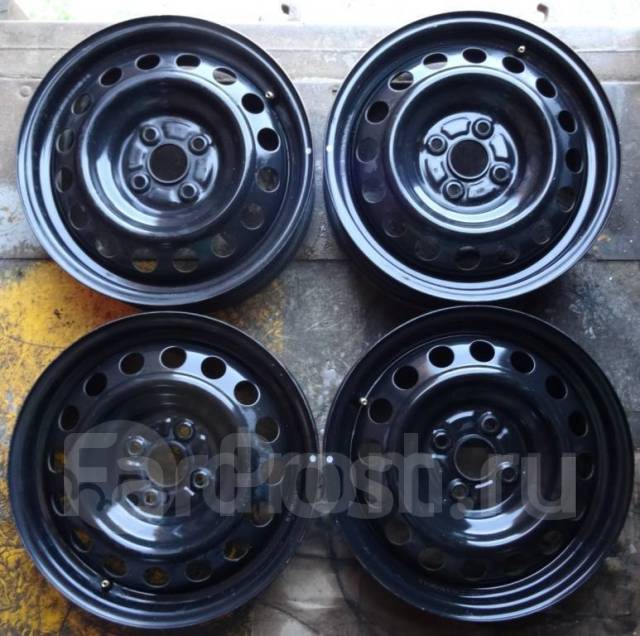 Штампованные диски Toyota R15 5.0J. 100x4. 4 шт. Отправка, 15", 1 шт ...