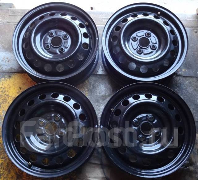 Штампованные диски Toyota R15 5.0J. 100x4. 4 шт. Отправка, 15", 1 шт ...