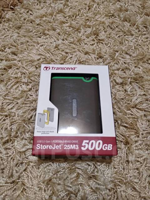 Внешний HDD Transcend StoreJet 25M3S, 500GB, 500 Гб, USB 3.1, новый, в ...